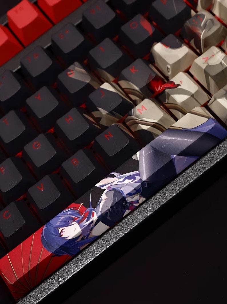 Honkai Star Rail Acheron PBT 108 Keys Cherry Profile Keycaps Set, Cute ...