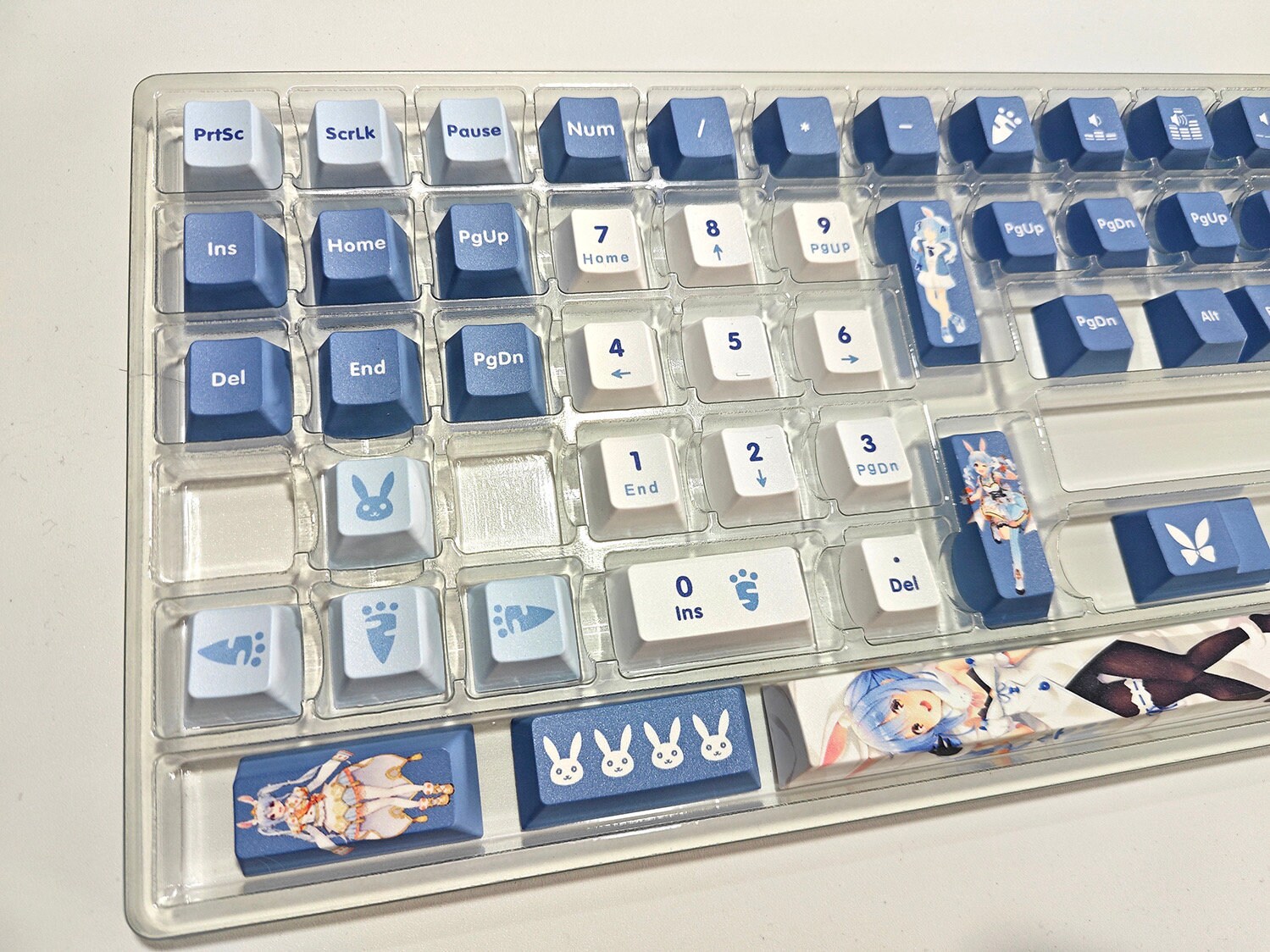 Hololive Usada Pekora PBT 132 Keys Cherry Profile Keycaps Set, Cute ...