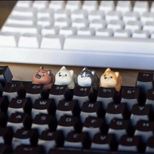 Side Eyes Shiba Inu ESC Artisan Handmade Keycaps Cherry MX, Keyboard ...