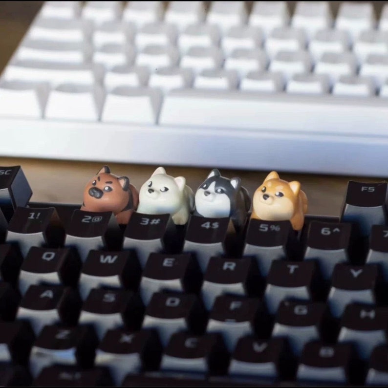 Side Eyes Shiba Inu ESC Artisan Handmade Keycaps Cherry MX, Keyboard ...