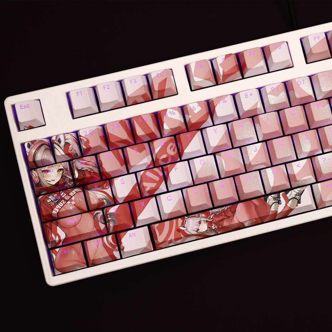 Goddess of Victory: Nikke PBT 108 Keys Cherry Profile Keycaps Set, Cute ...