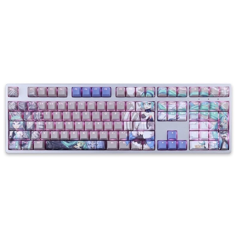 Hatsune Miku Backlit PBT Keycaps: 108-key Cherry Profile Set - Etsy