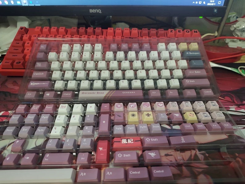 Blue Archive Sorasaki Hina PBT 140 Keys Cherry Profile Keycaps Set ...
