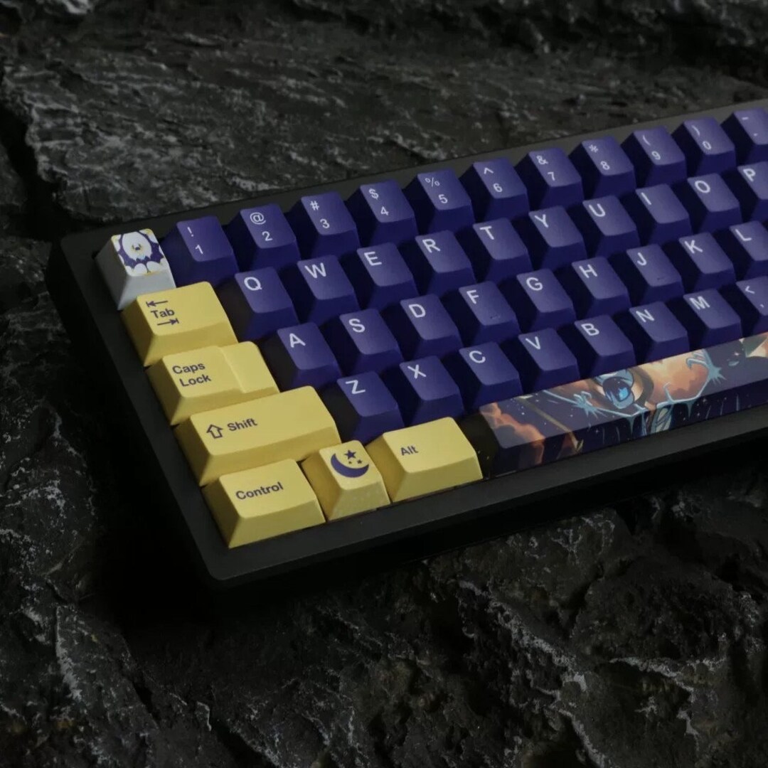 Pokemon Luna Moon English PBT 140 Keys Cherry Profile Keycaps Set, Cute ...