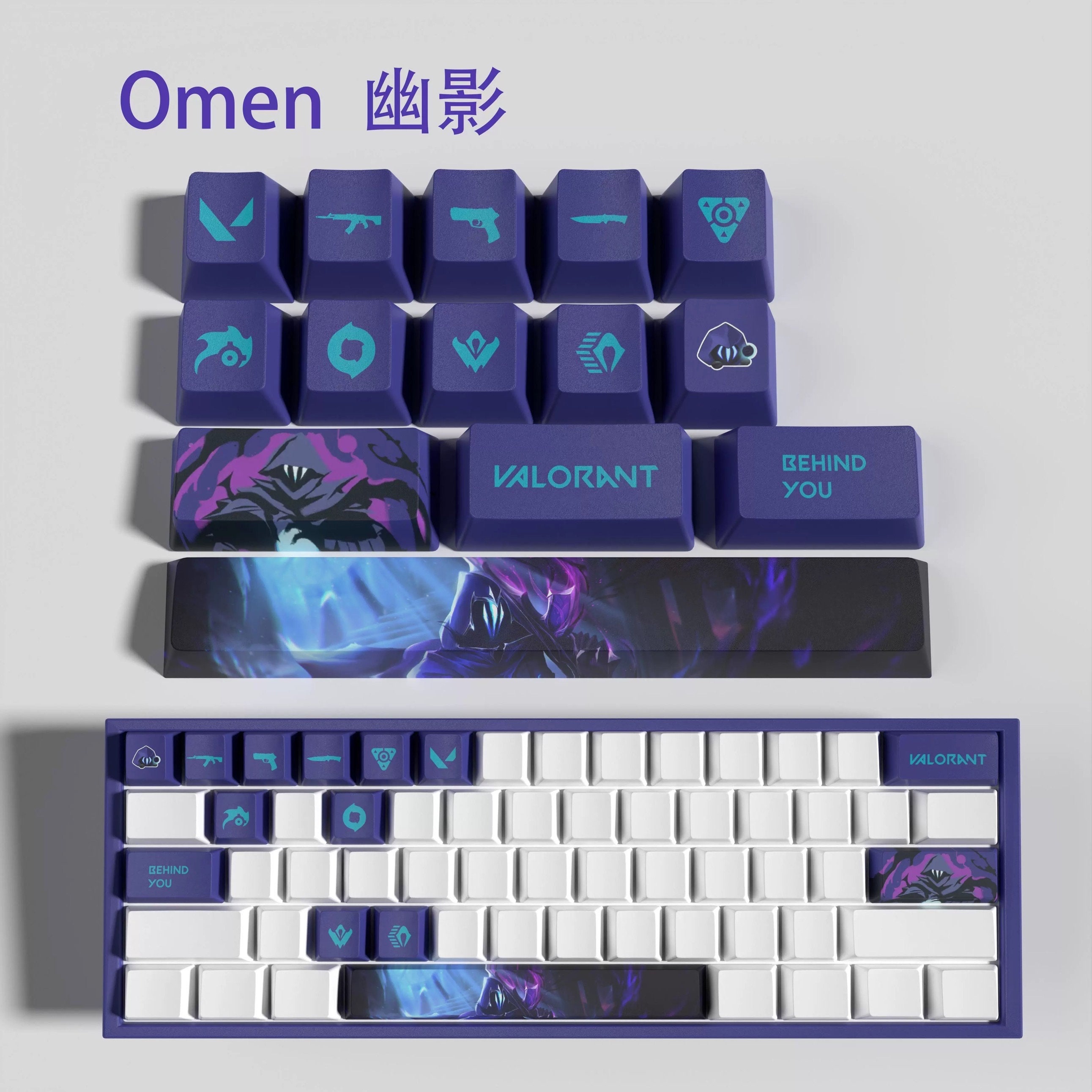Valorant Characters Neon Reyna Raze English PBT 14 Keys/set Cherry ...