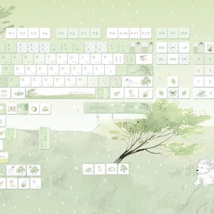 Green Forest Keycaps: Hololive PBT Dye Sub Cherry Profile - 130 Keys - Etsy