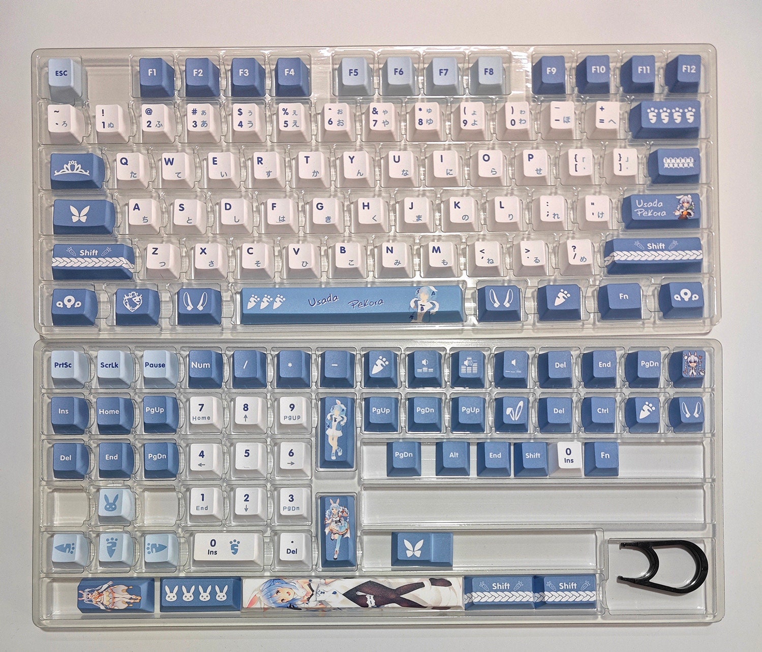 Hololive Usada Pekora PBT 132 Keys Cherry Profile Keycaps Set, Cute ...