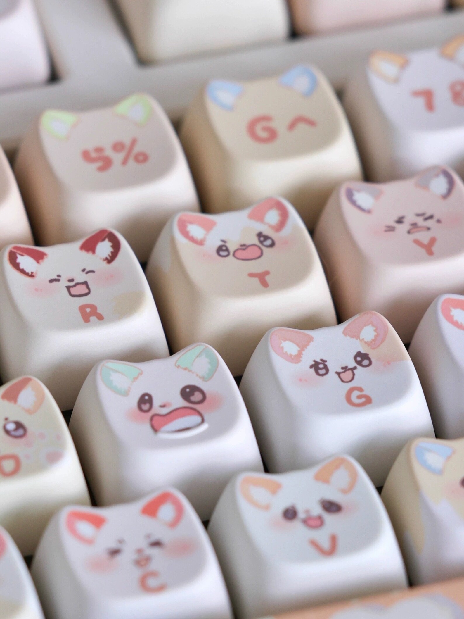 Cute Hamster PBT 142 Keys MAO Profile Keycaps Set, Cute Keycaps, Custom ...