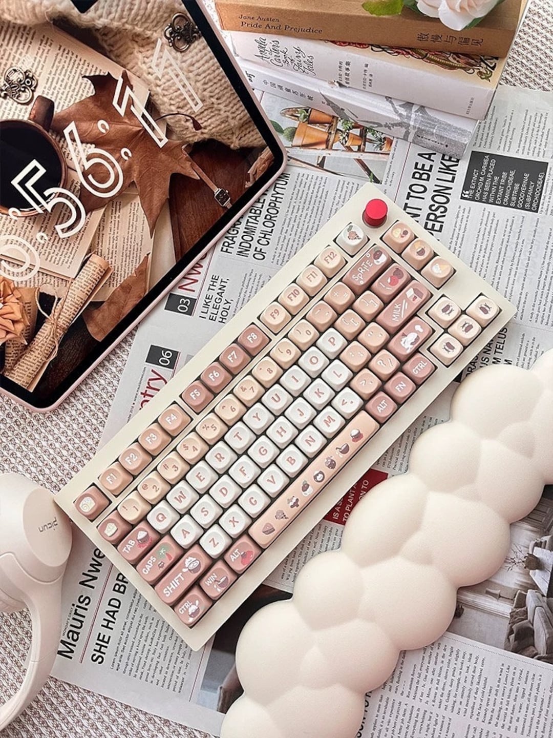 Space Coconut English PBT 141 Keys SOA Profile Keycaps Set, Cute ...