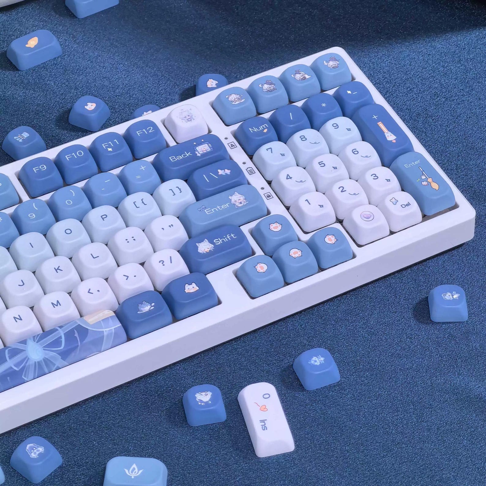 Genshin Furina Keycaps: PBT Dye Sub MOA Profile - 132 Keys - Etsy