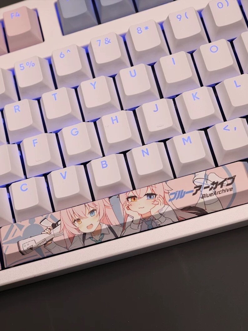 Blue Archive Takanashi Hoshino PBT 108 Keys Cherry Profile Keycaps Set ...