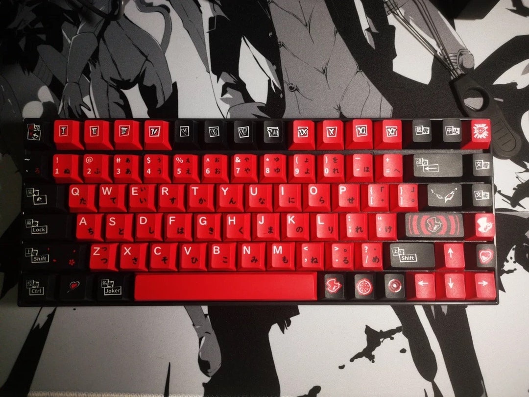 Persona Five PBT 140 Keys Cherry Profile Keycaps Set, Cute Keycaps ...