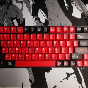 Persona Five PBT 140 Keys Cherry Profile Keycaps Set, Cute Keycaps ...