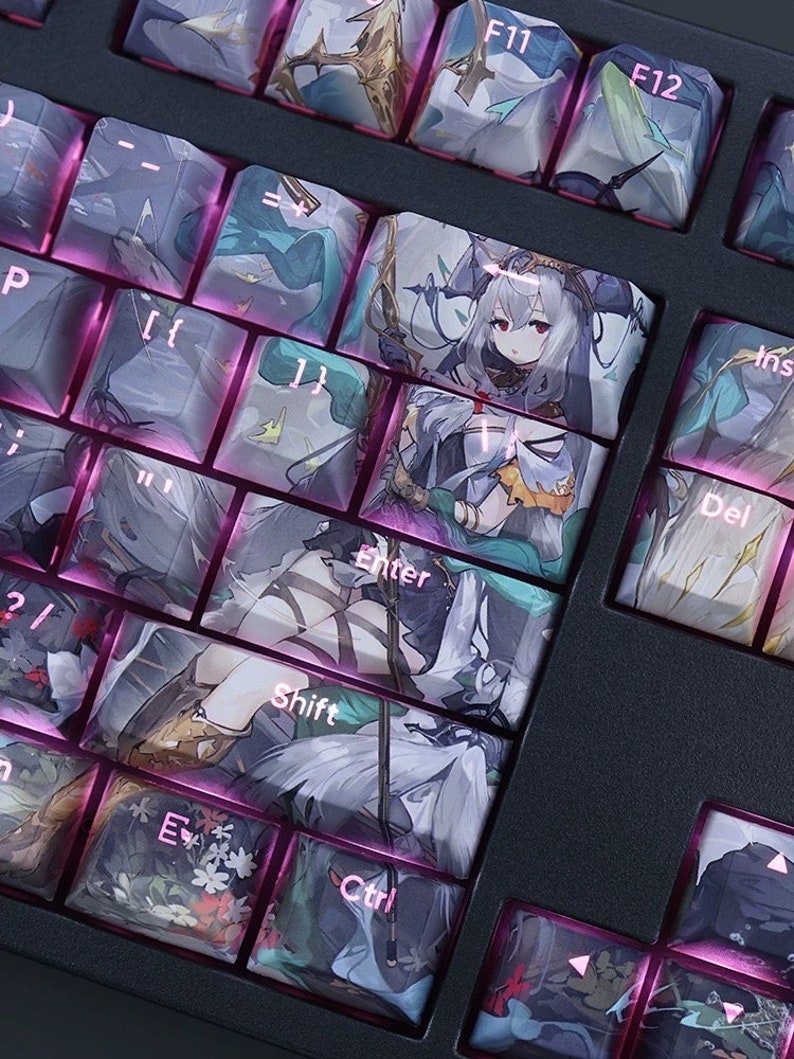 Arknights Skadi Keycap Set: PBT Dye Sub Cherry Profile, 108 Keys - Etsy