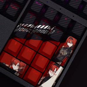 Wuthering Waves Yinlin PBT 108 Keys Cherry Profile Keycaps Set, Cute ...