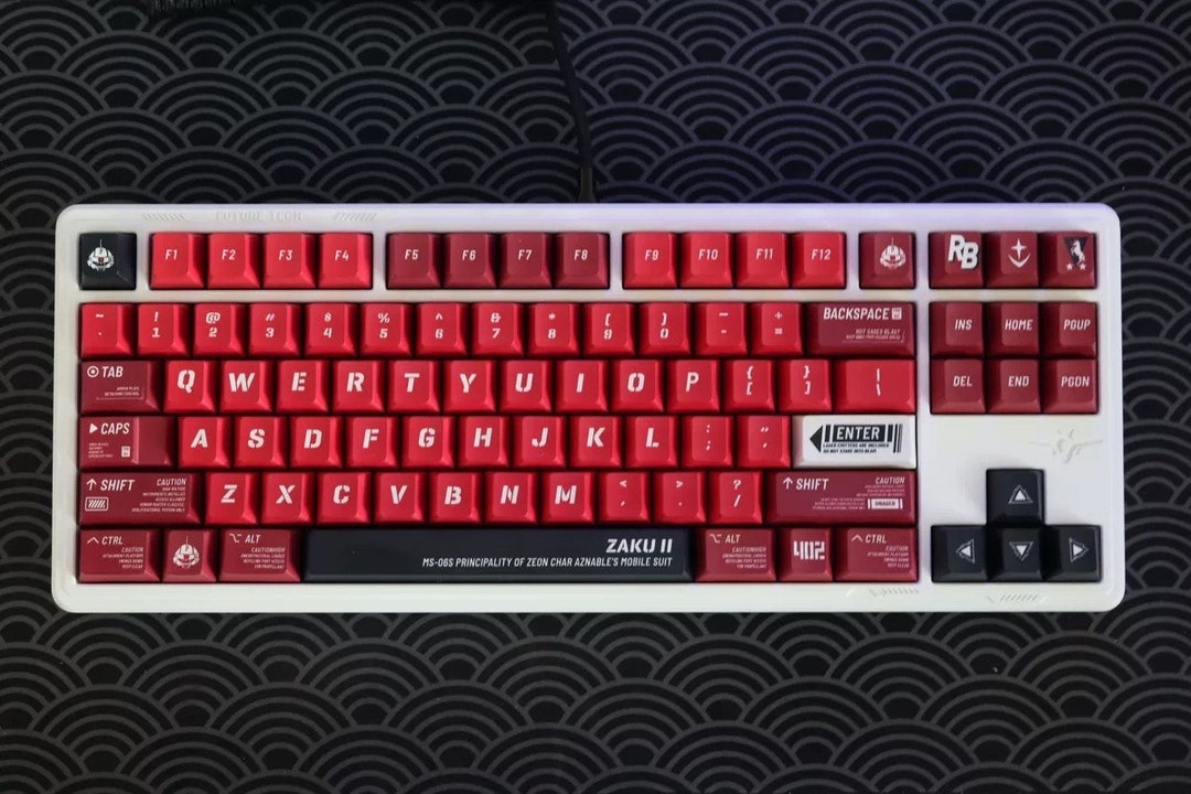 Zeon Zaku II Red Keycaps: English PBT Dye Sub KCA Profile - Etsy Australia