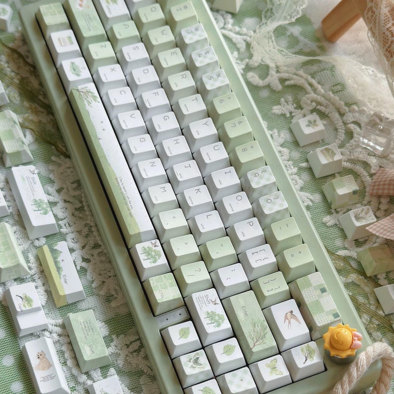 Green Forest Keycaps: Hololive PBT Dye Sub Cherry Profile - 130 Keys - Etsy