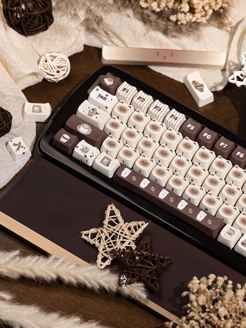 Siamese Cat Cafe Keycaps: 133-key PBT Dye Sub MAO Profile Set - Etsy
