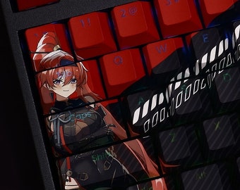 Wuthering Waves Encore PBT 108 Keys Cherry Profile Keycaps Set, Cute ...