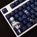 Black White Cute Ghost English PBT 139 Keys Cherry Profile Keycaps Set ...