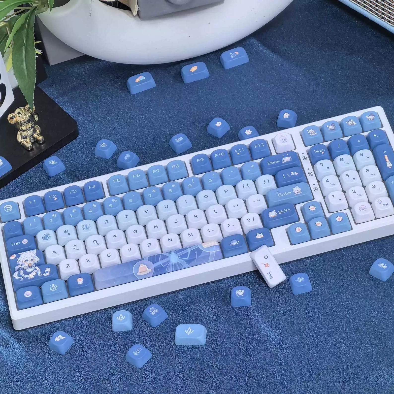 Genshin Furina Keycaps: PBT Dye Sub MOA Profile - 132 Keys - Etsy