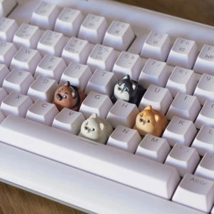 Side Eyes Shiba Inu ESC Artisan Handmade Keycaps Cherry MX, Keyboard ...