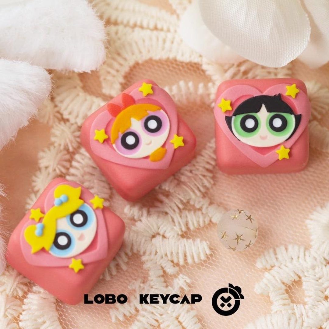 Power Girls Artisan Handmade Keycaps Cherry MX for Mechanical Keyboard ...