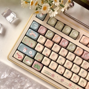 Flower Season Keycaps: 141 PBT Dye Sub SOA Profile Custom Set - Etsy