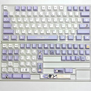 Hololive Moona Hoshinova PBT 132 Keys Cherry Profile Keycaps Set, Cute ...