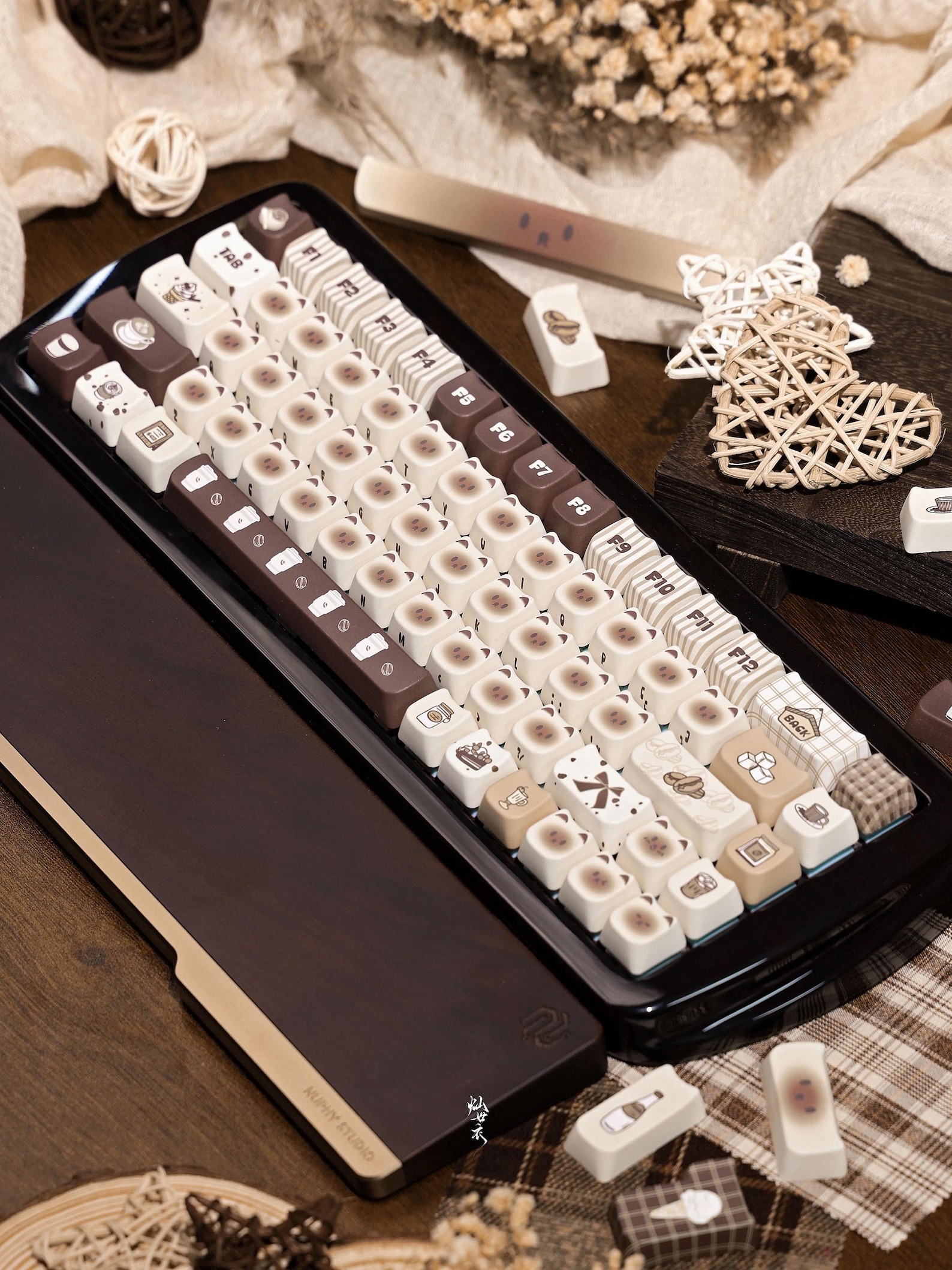 Siamese Cat Cafe Keycaps: 133-key PBT Dye Sub MAO Profile Set - Etsy