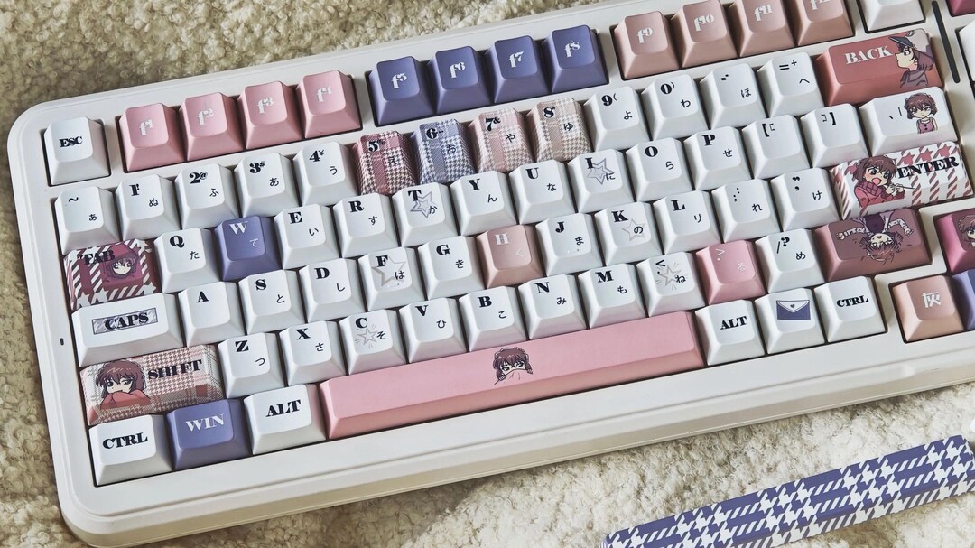 Ai Haibara Conan PBT 137 Keys Cherry Profile Keycaps Set, Cute Keycaps ...
