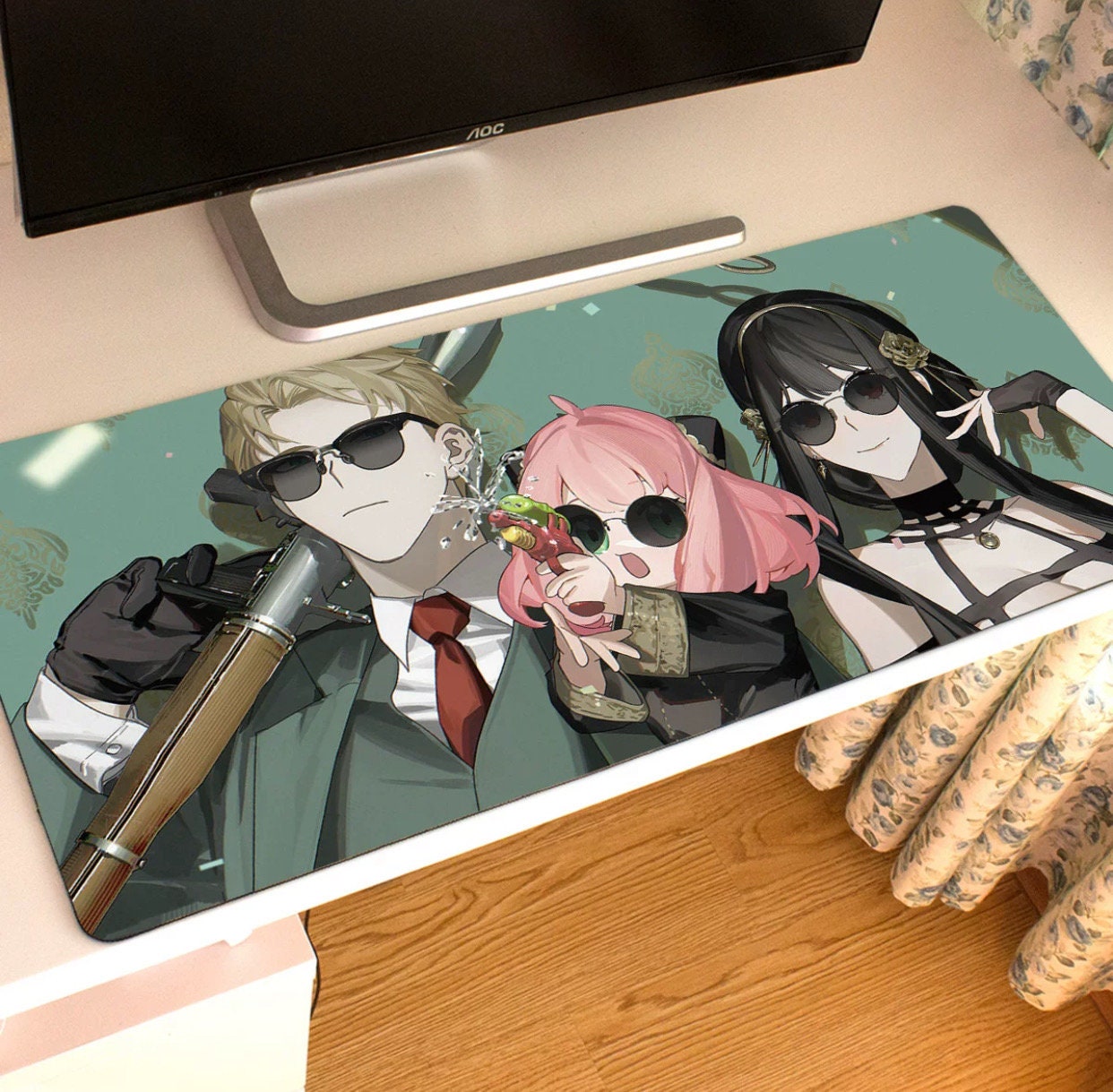 Spy Family Anime Series Large Mousepad, Custom Mousepad, Deskmat, Cute ...
