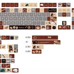 Coffee Beans Cat PBT Keycaps: 138 Keys, MOA Profile - Etsy