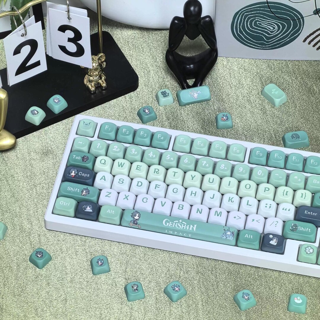 Genshin Impact Xiao PBT 132 Keys MOA Profile Keycaps Set, Cute Keycaps, Custom Keycaps - Etsy