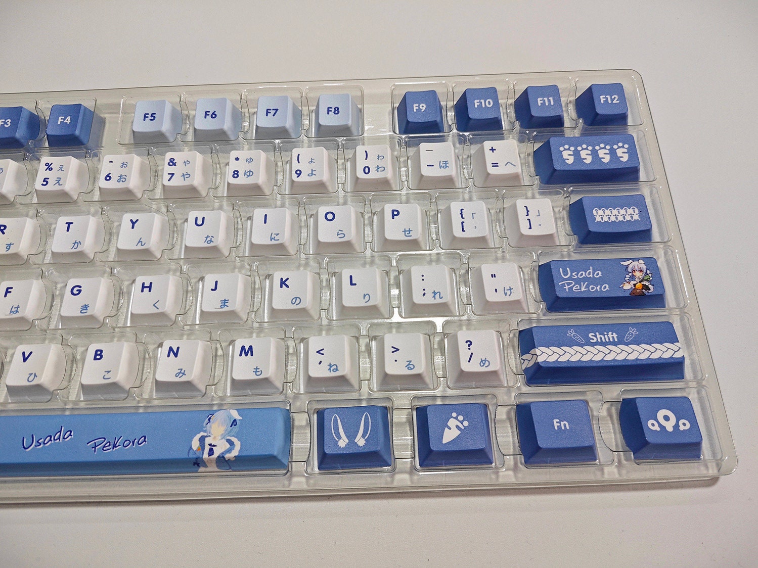 Hololive Usada Pekora PBT 132 Keys Cherry Profile Keycaps Set, Cute ...