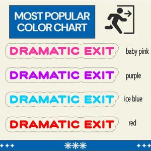 DRAMATIC EXIT Neon Sign, Shelf Decor, Street Style Sign, Housewarming ...