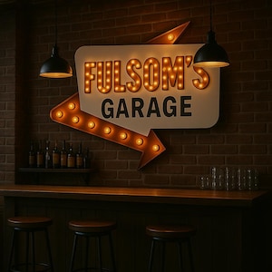 Retro Bar Marquee Arrow Light-up Sign, Cocktail Lounge Decor - Etsy