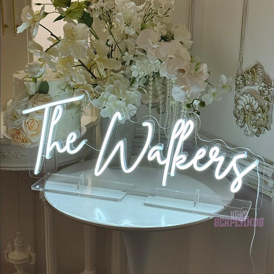 Custom Wedding Neon Sign, Sweetheart Table Decor, Free Standing - Etsy