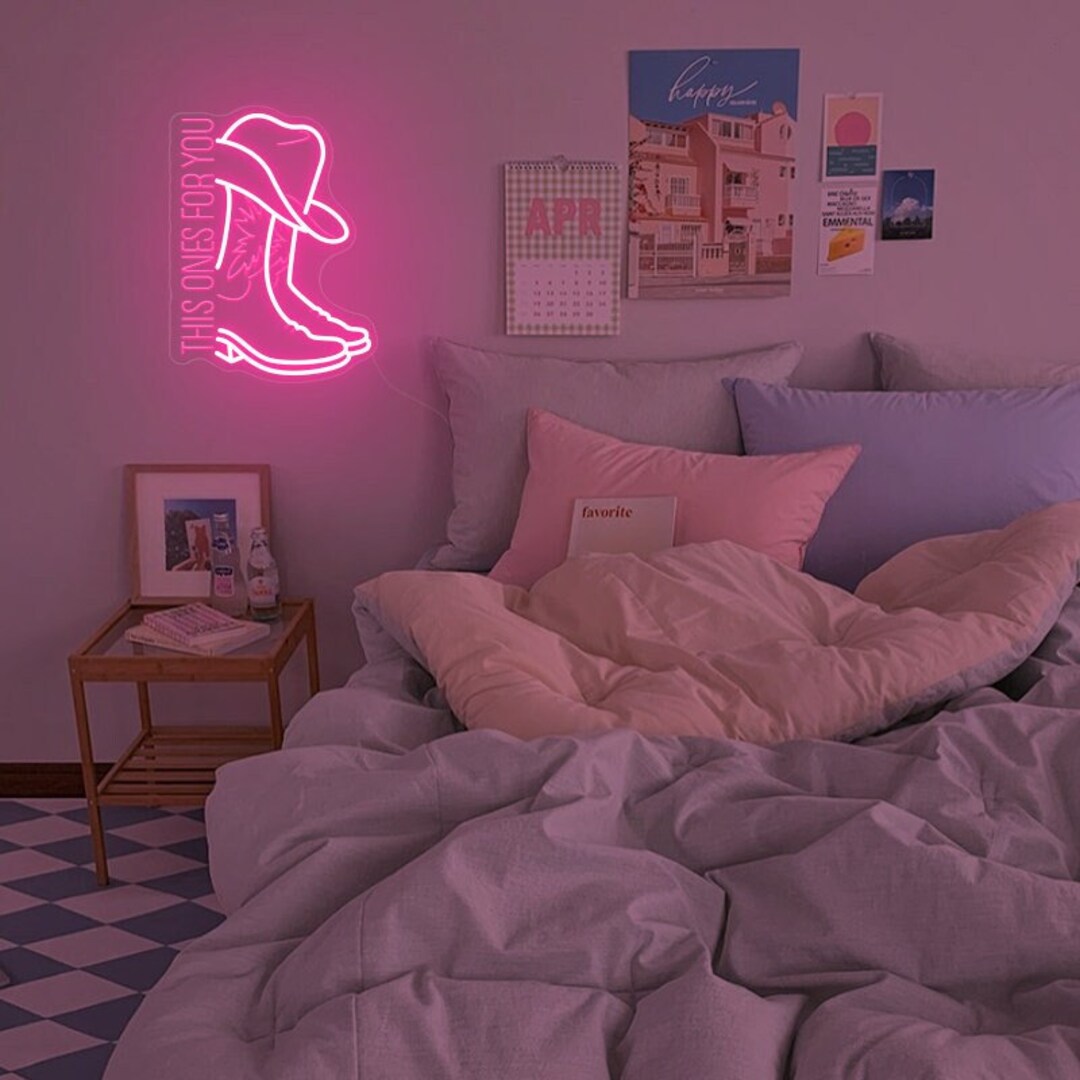 Wallen Bullhead Neon Sign, Wallen Cowboy Hat Decor, Cowboy Boots Sign ...