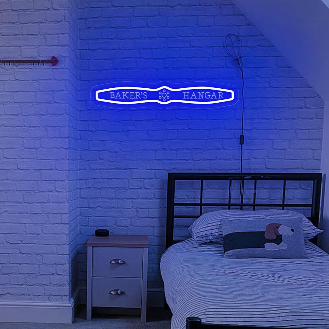 Personalized Prop Name Neon Sign, Custom Aviation Propeller Sign ...