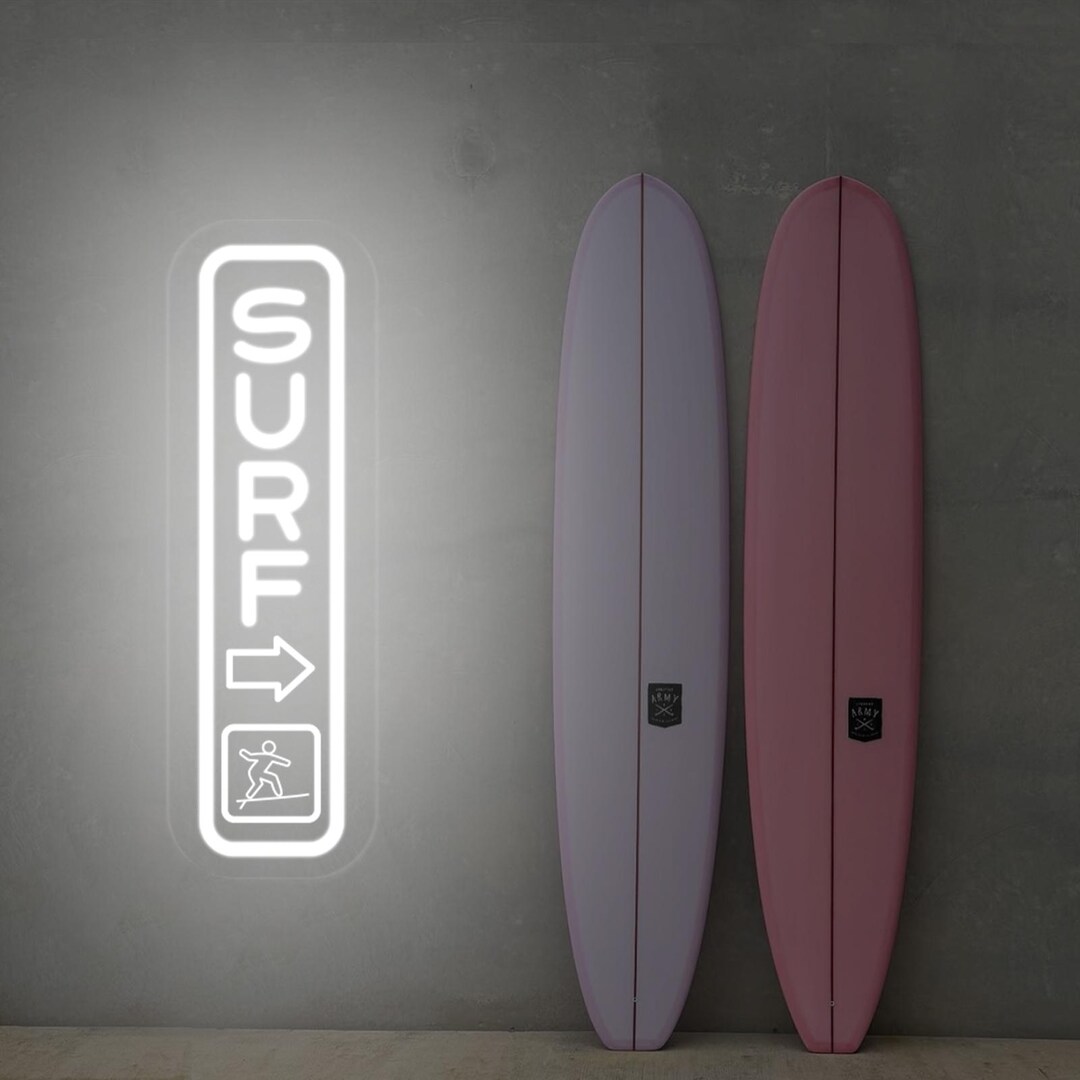 Surf Neon Sign, Surf Game Sign, Surfing Sign, Beach Sign, Beach Lover ...