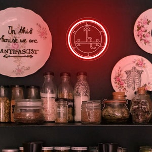 Lilith's Sigil Neon Sign, Goddess Light Sign, Witch Pagan Goddess ...