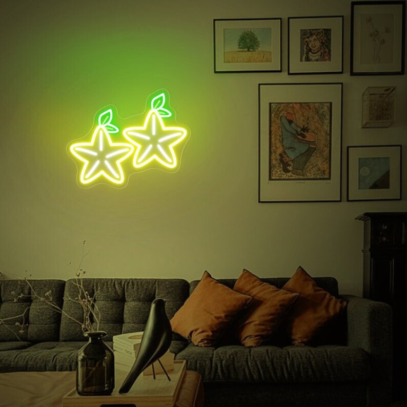 Paopu Fruit Neon Sign, Kingdom Hearts Paopu Fruit Decor, Game Wall ...