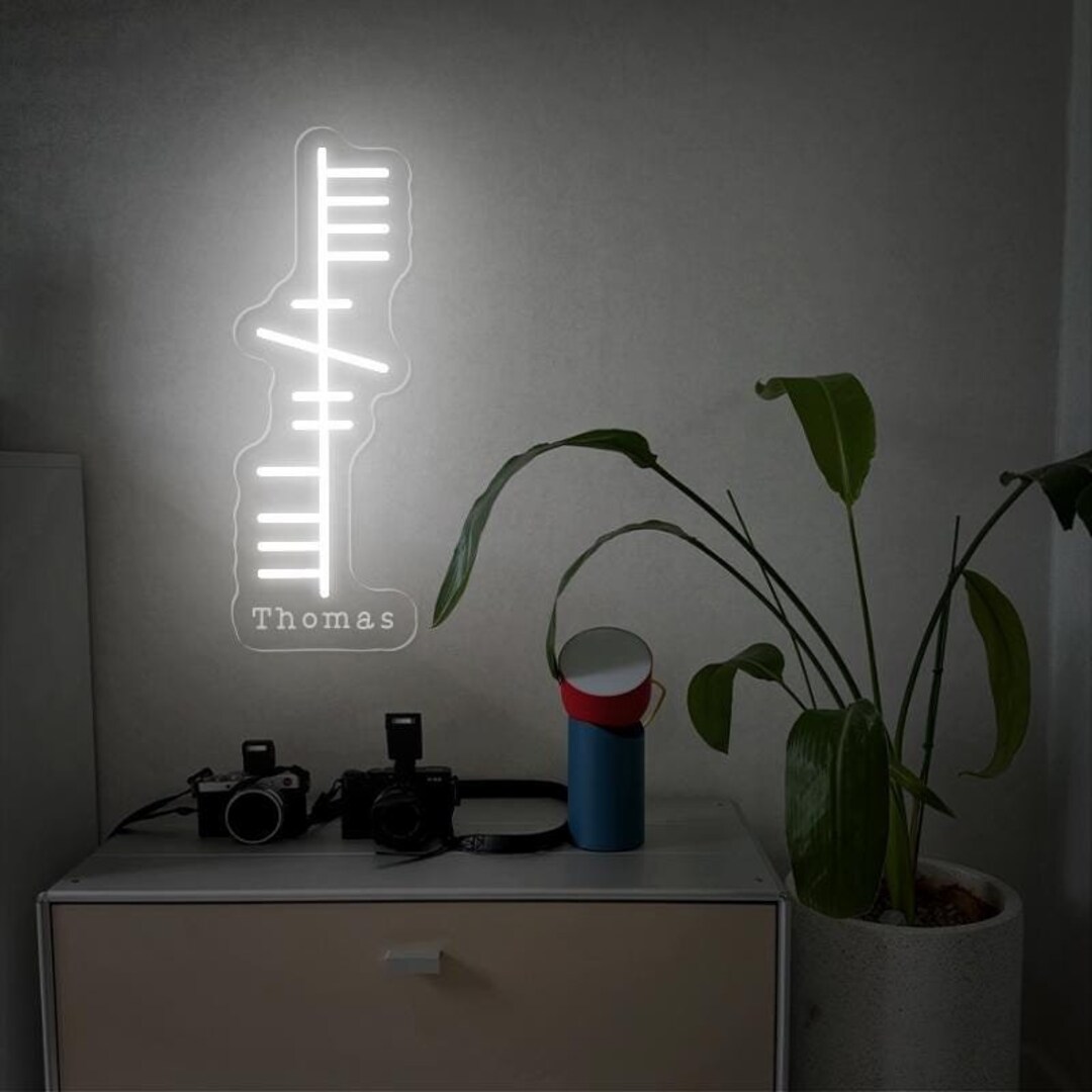 Custom Name Irish Ogham Neon Sign, Irish Language Gifts, Seanfhocal ...
