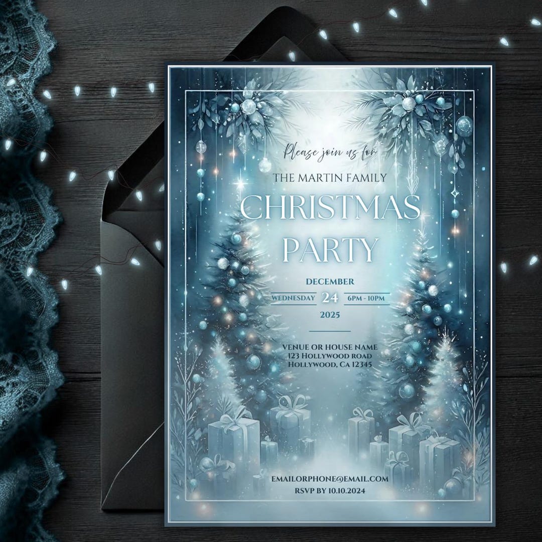 Printable Winter Wonderland Christmas Party Invitation | Winter Holiday ...
