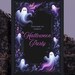 Editable Halloween Sign, Digital Pink and Purple Ghosts Poster, Dark ...