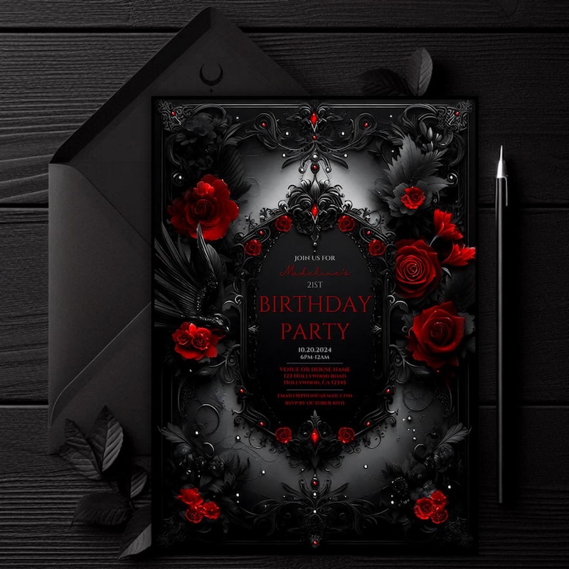 Moody Event Invitation - Etsy UK