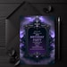 Printable Purple Customizable Invitation, Birthday Invite, Gothic ...