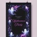 Editable Halloween Sign, Digital Pink and Purple Ghosts Poster, Dark ...