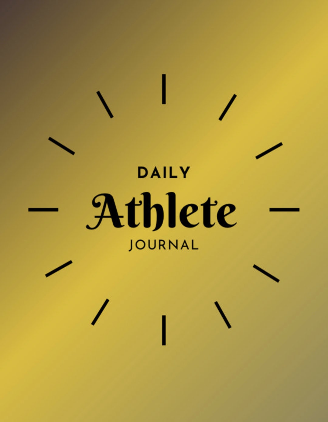 Daily Athlete Journal- Black and Gold - Etsy